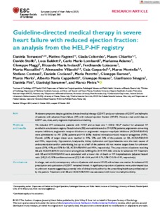Guideline-directed medical therapy in severe heart failure with reduced ejection fraction: an ...